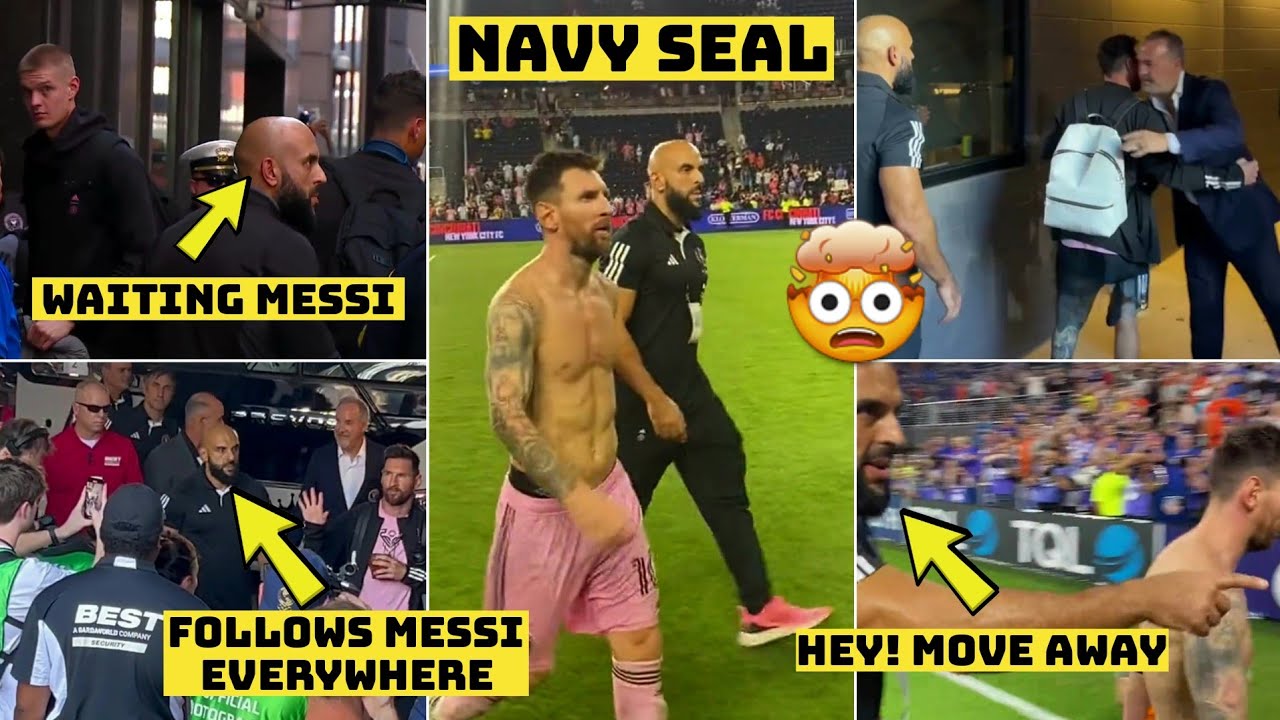 🤯 Messi Personal Bodyguard Following Him Everywhere during Inter Miami ...