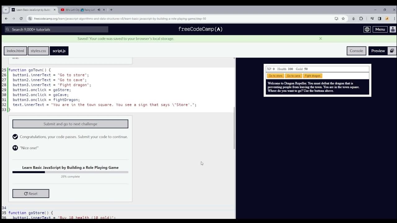 Building a Role-Playing Game in JavaScript | Full Tutorial (Step 44-55) FreeCodeCamp Project ...
