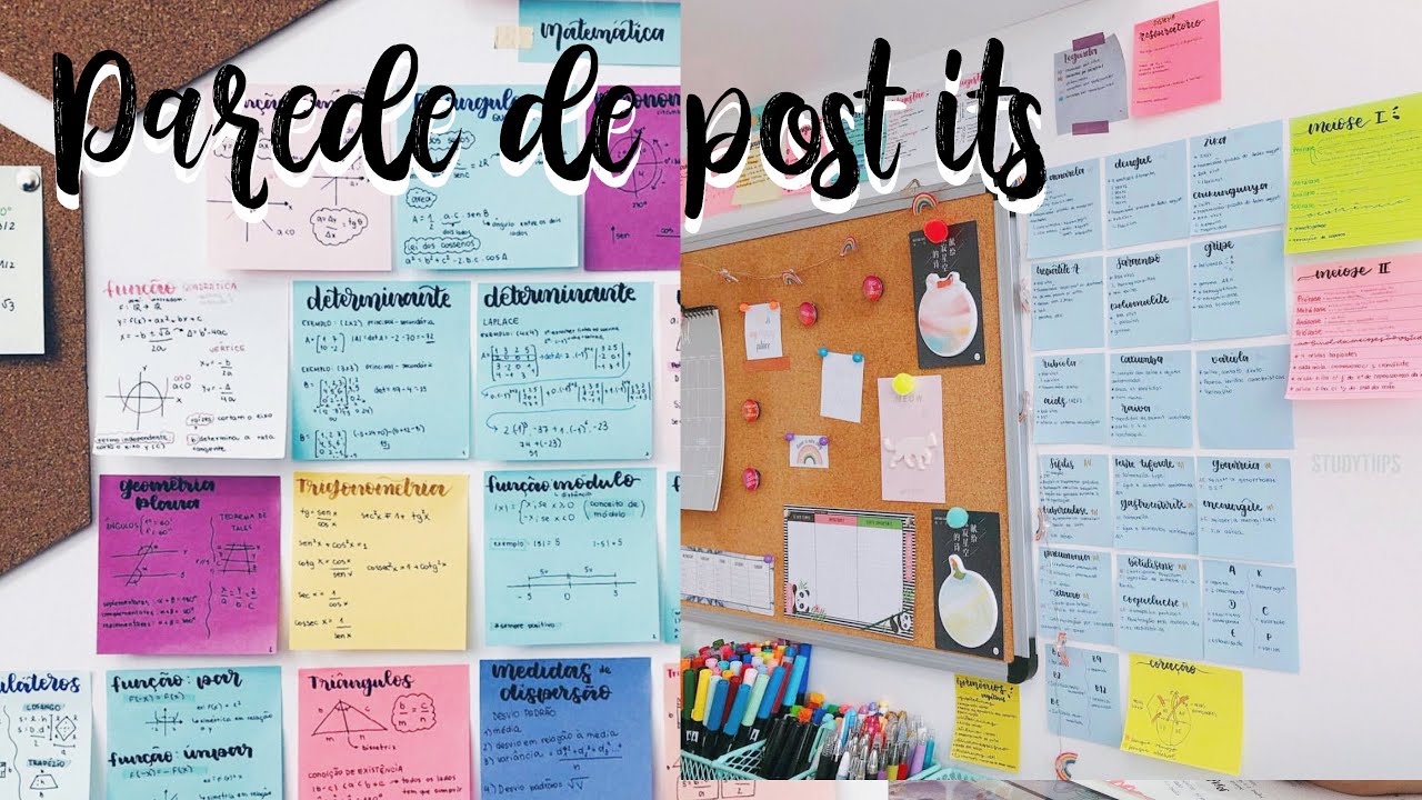 TUDO SOBRE A PAREDE DE POST ITS | StudyTiips - YouTube