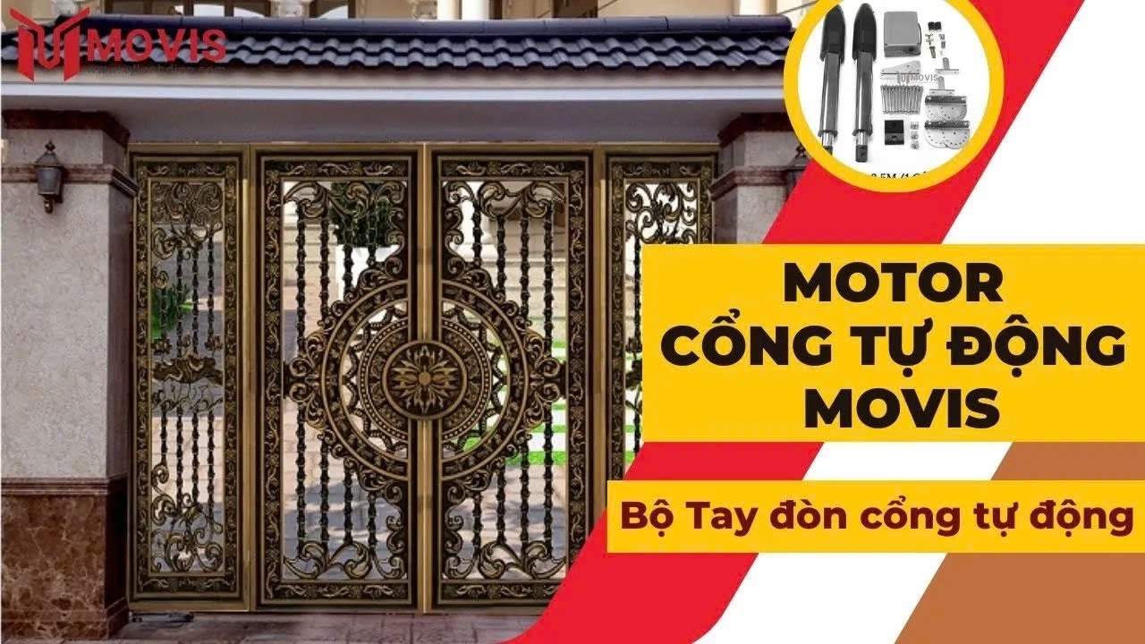1 2 Giới thiệu bộ Motor Tay đòn-motor cổng tự động Movis - YouTube