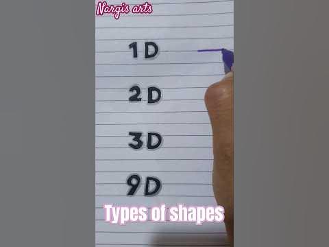 1D,2D,3D,4D,9D,shapes#new #creative 🎨#NargisAnsari_989#youtubeshorts ...