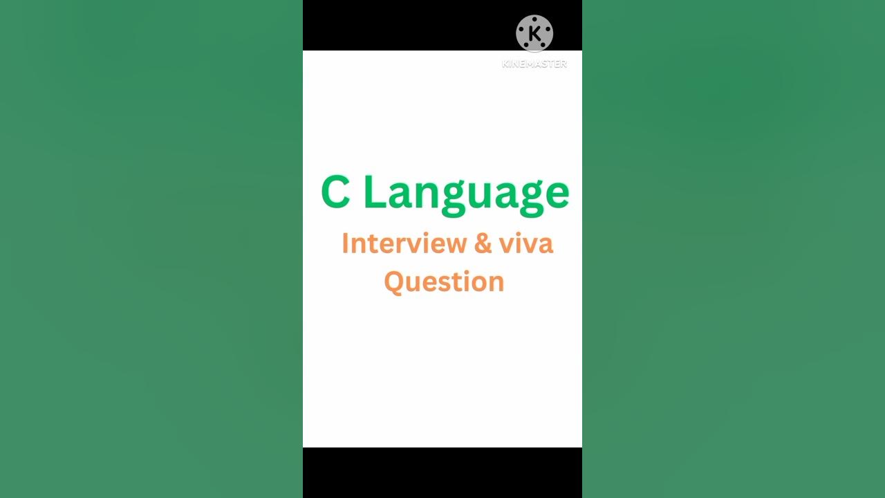 C language interview Question l data types in c language - YouTube