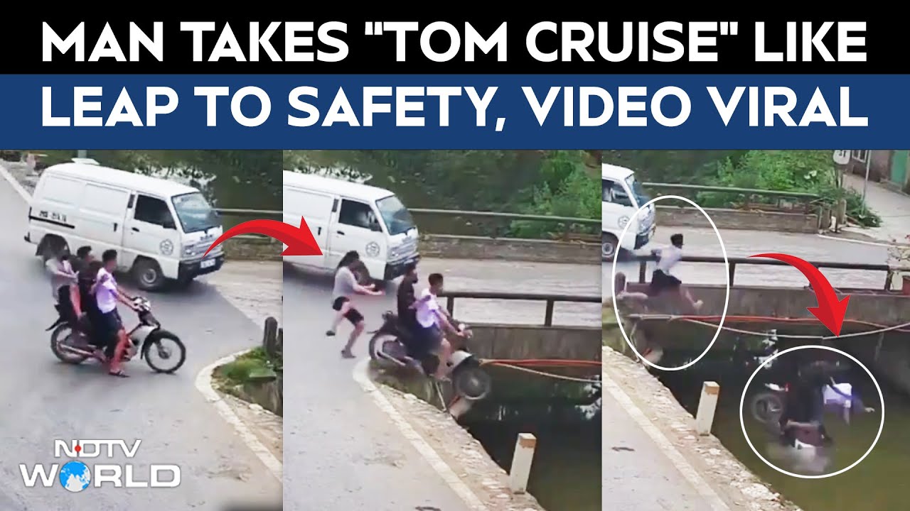 3 Men On Bike Viral Video | On Camera, Narrow Escape For Pillion As ...