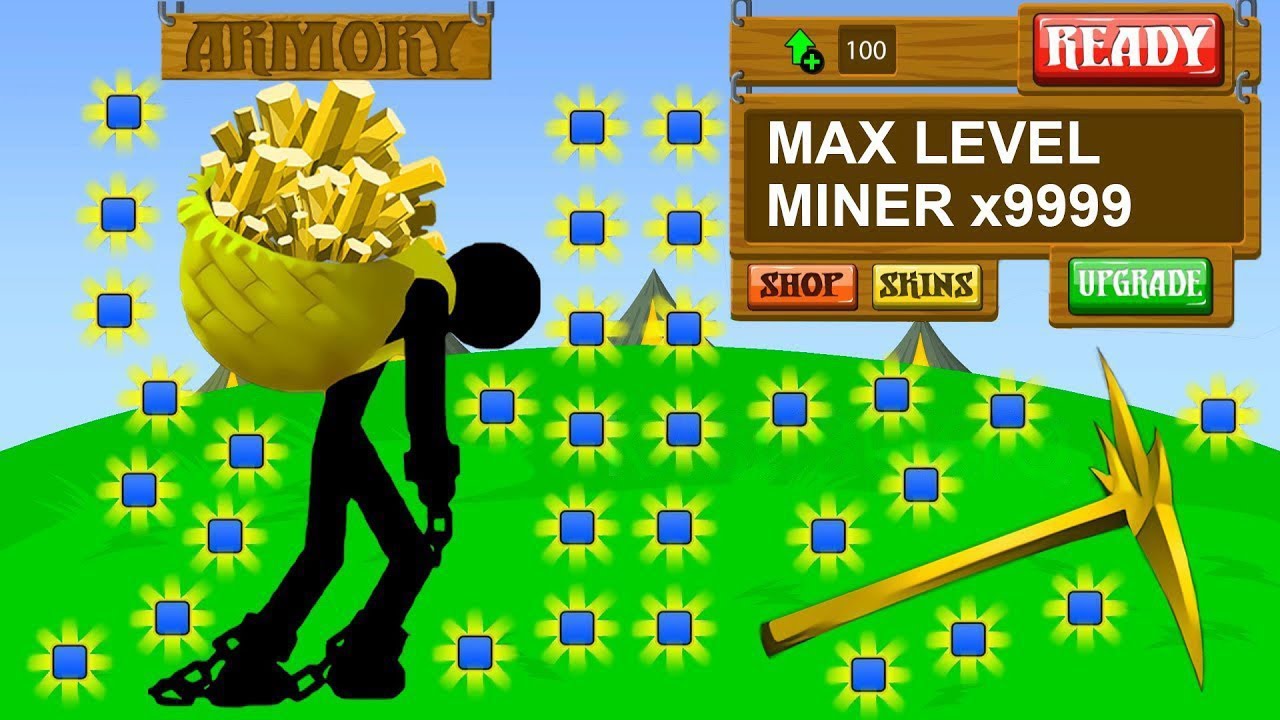 HACK SUMMON GOLDEN GIANT MINER BOSS MAX LEVEL 999999 VS ALL ARMY ...
