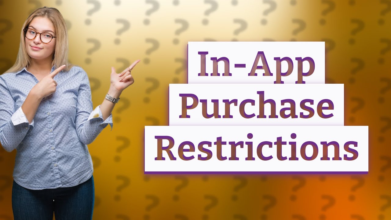 How do I set in-app purchase restrictions? - YouTube