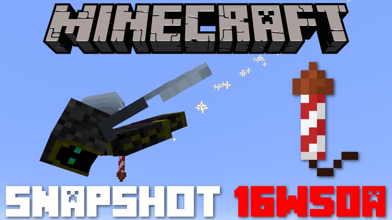 Minecraft Update: Snapshot 16w50a - FIREWORK ROCKET LAUNCHERS! - YouTube