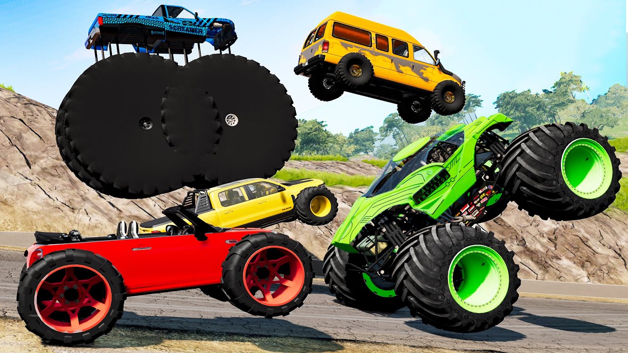 Monster Trucks Mud Battle #13 - Beamng drive - YouTube