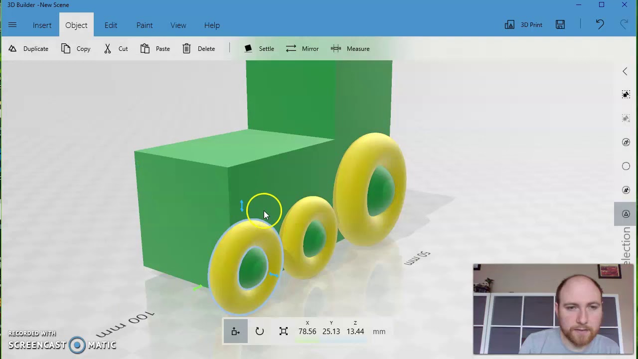 How to Make a Train in 3D Builder - YouTube