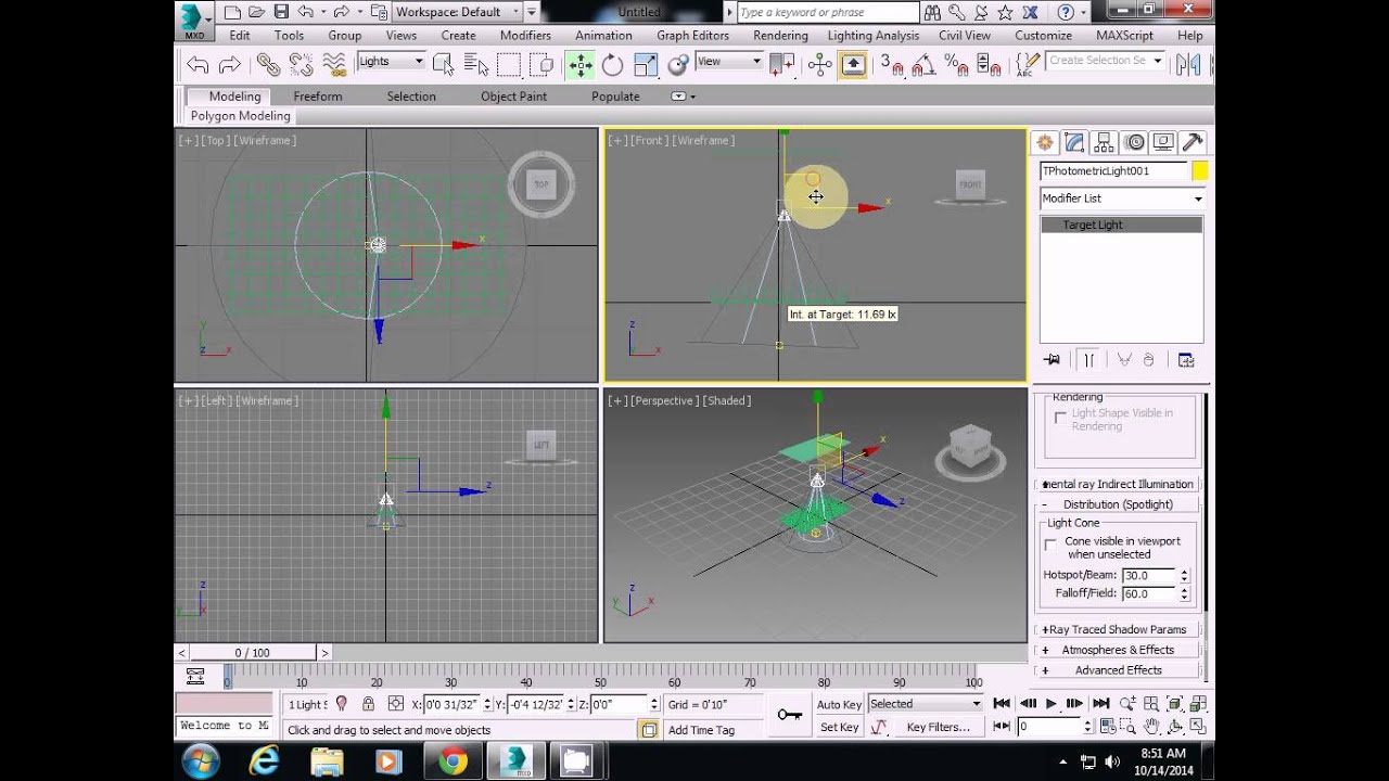 3DS Max Tutorial: Adding a Light Source. - YouTube