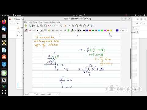 Castigliano's theorem, sympy and jupyter notebook - YouTube