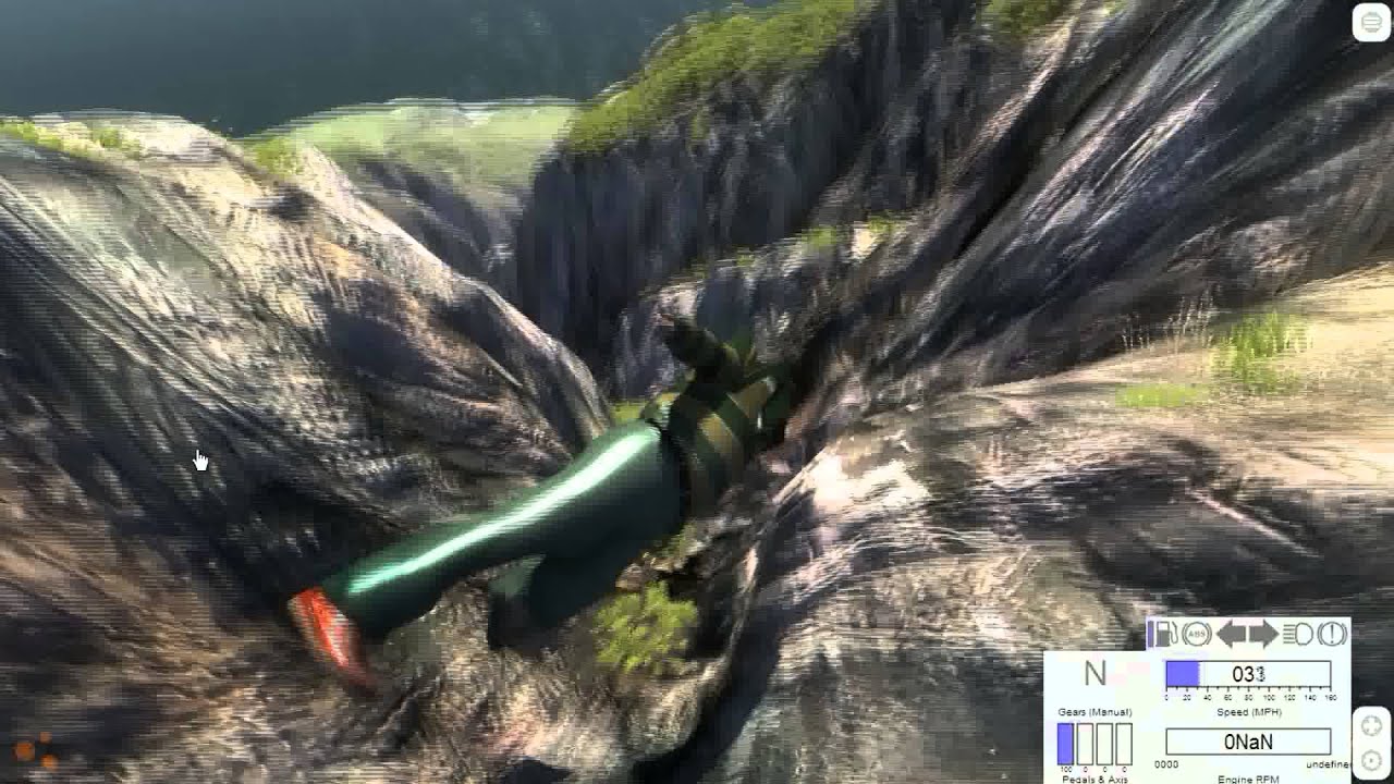 Realistic simulation of tripping and falling down a mountain - YouTube