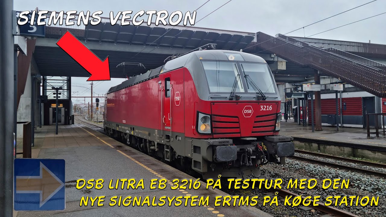 DSB litra EB 3216 på testtur med den nye signalsystem ERTMS på Køge ...