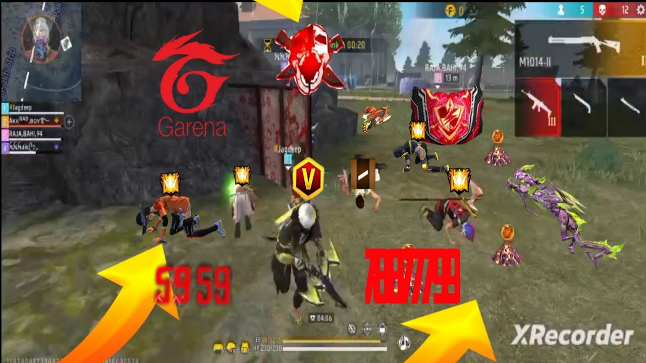 free fire ke gana ke sath sath free fire ke game play ⏯️ music ke sath ...