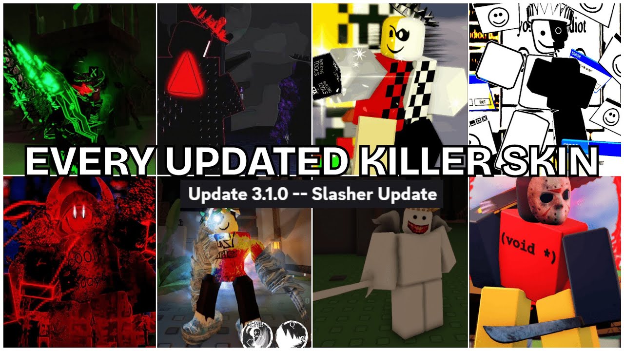 WINNING WITH EVERY UPDATED KILLER SKIN! | Roblox Forsaken Slasher ...