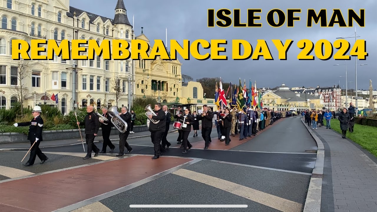 Remembrance Day 2024 in Douglas, Isle of Man. Two Minutes Silence ...