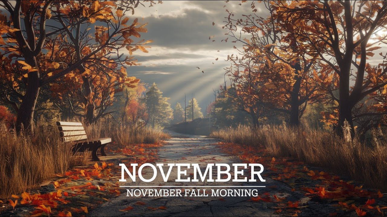 November Fall Sounds | Cozy Autumn Ambiance with Crisp Leaves and ...