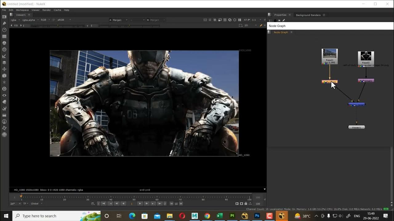 reformate node nuke| transform node| nuke setting | nuke tutorial hindi ...