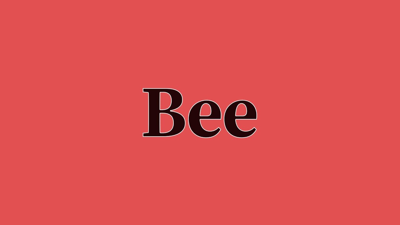 Bee Pronunciation and Meaning - YouTube
