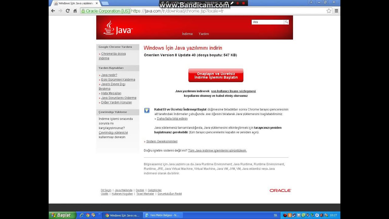 JAVA İNDİRİMİ KURULUMU. - YouTube