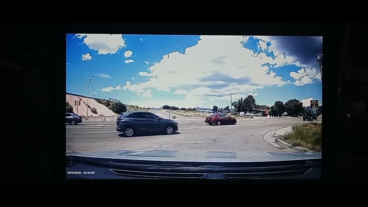 truck runs stop sign - YouTube