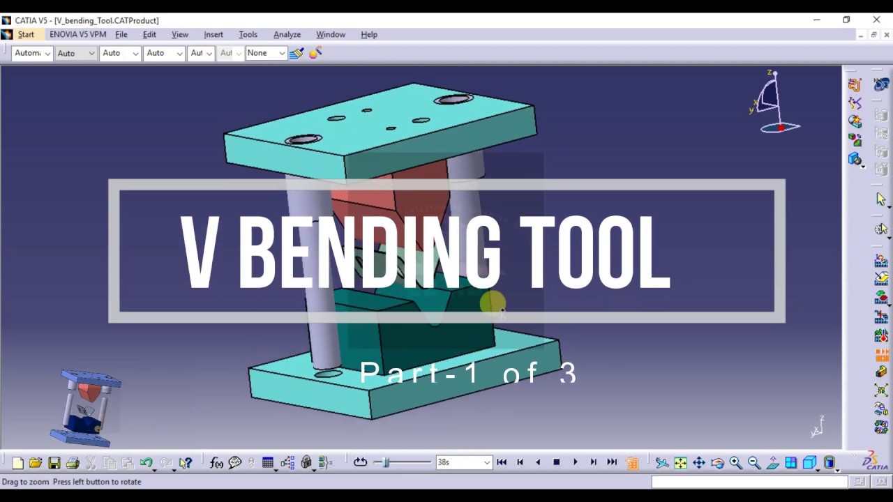 V Bending Tool Part-1 by-E2AD - YouTube