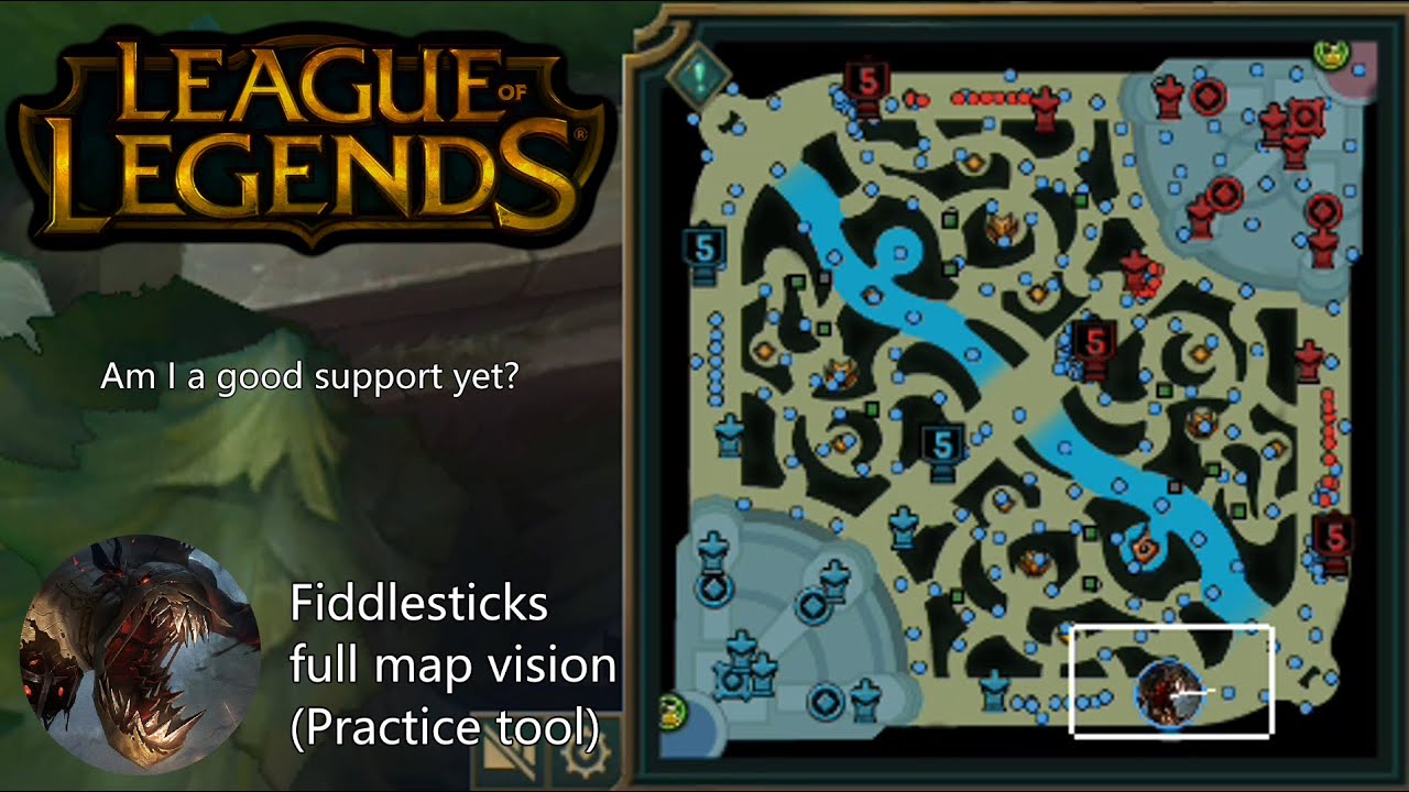 Vision of the whole map - League of Legends Practice tool Shenanigans ...
