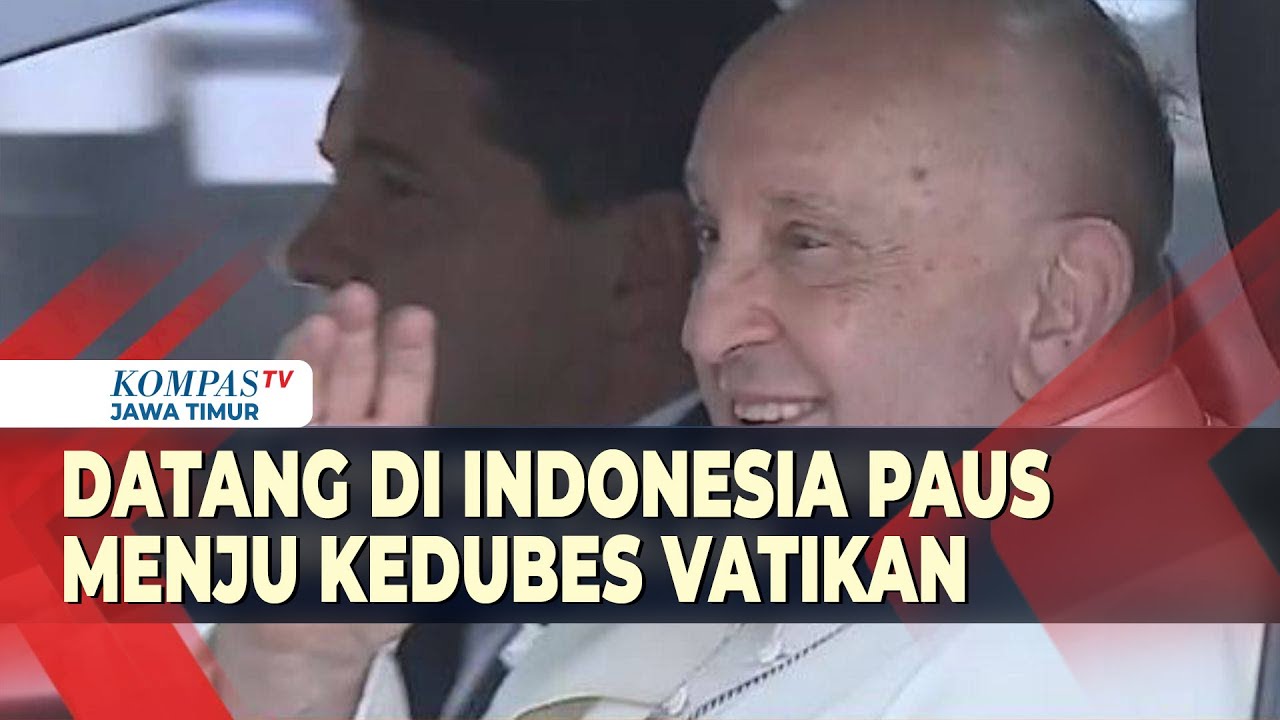 Tiba di Indonesia Paus Fransiskus Langsung Menuju Kedubes Vatikan - YouTube