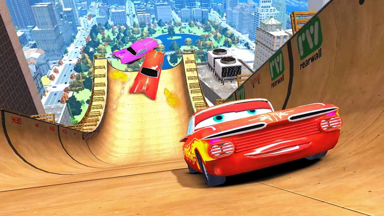 GTA 4 Disney Car Ramone Mega Ramp Jump Testing Ep. 1 - GTA IV Disney ...