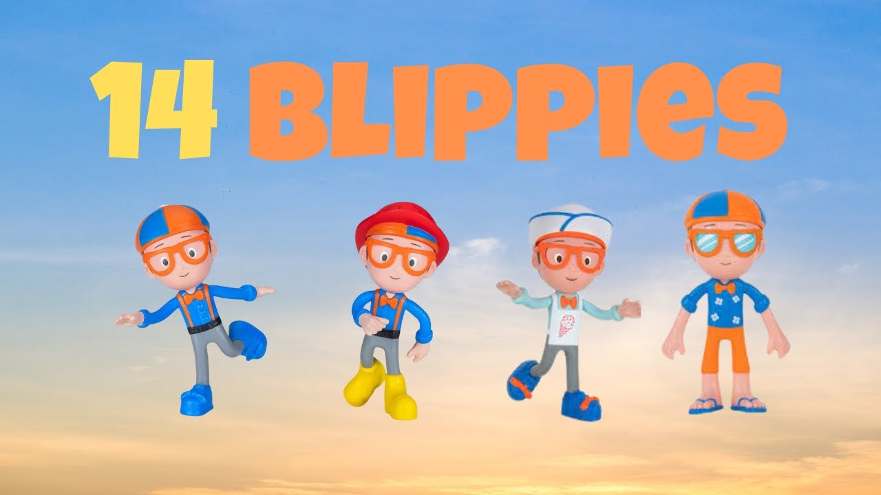 Blippi Toy Collection 🎉| 14 Funny Blippy Figures for Kids - YouTube