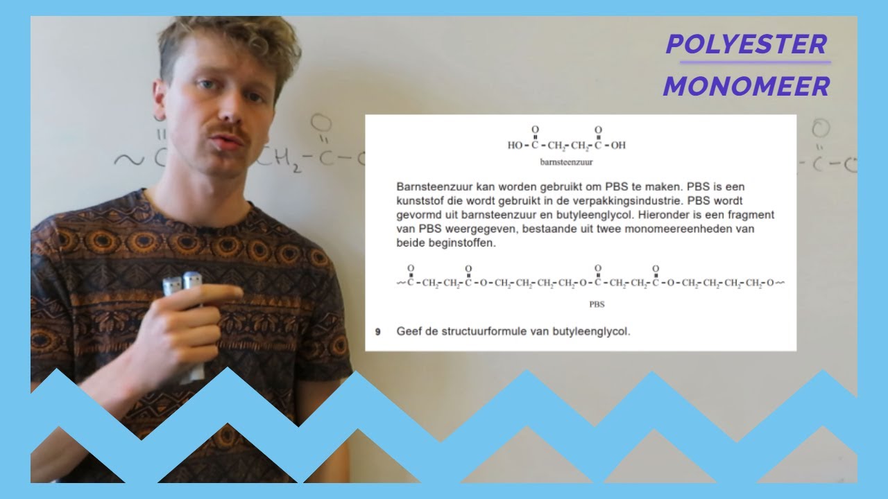 Structuurformule Monomeer Polyester Geven // JBL - YouTube