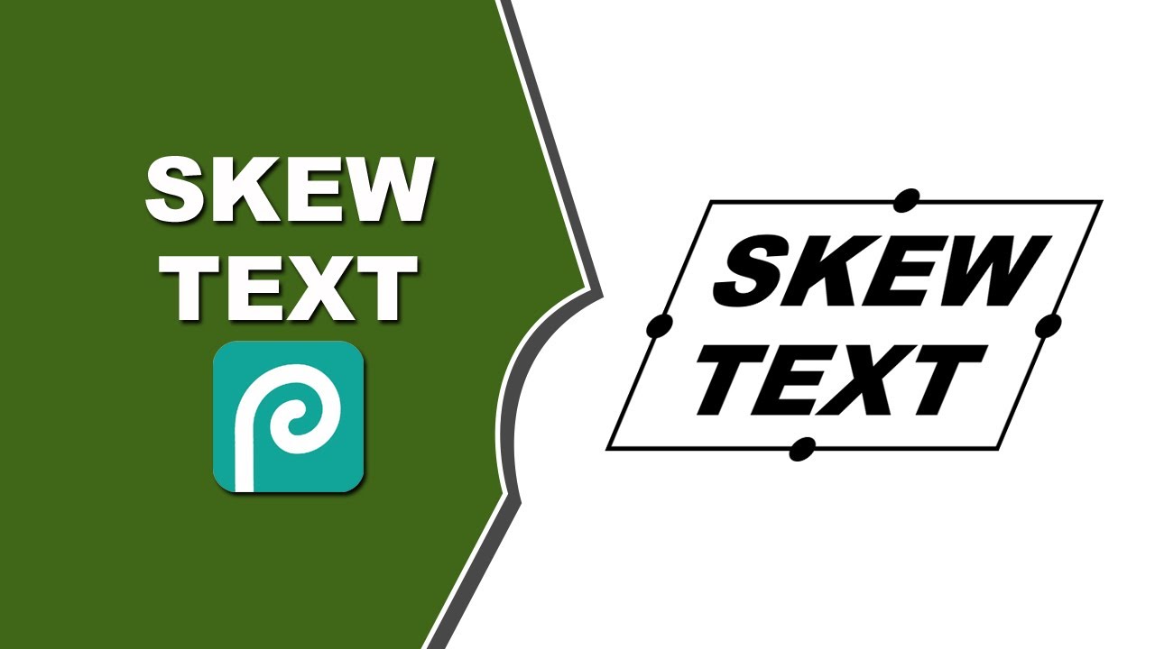 how to skew text in photopea - YouTube