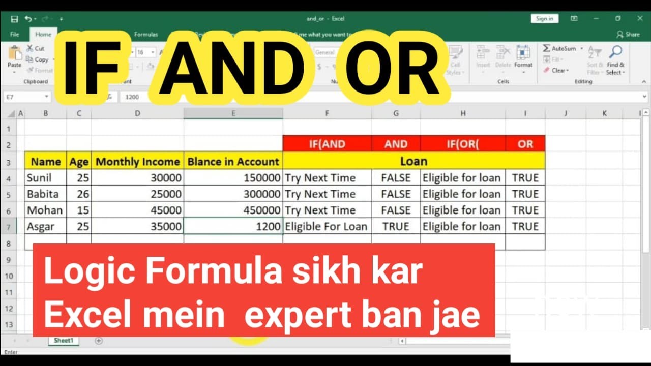 IF AND OR Formula In Excel if And Or Function Excel How To Use If IF AND OR Formula In Excel if And Or Function Excel How To Use If