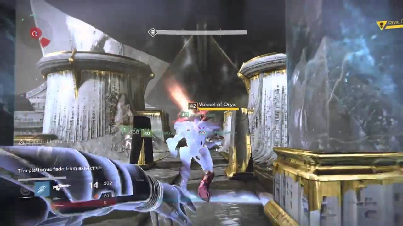 Destiny The Taken King Kings Fall Oryx Boss Fight Brand Runner - YouTube