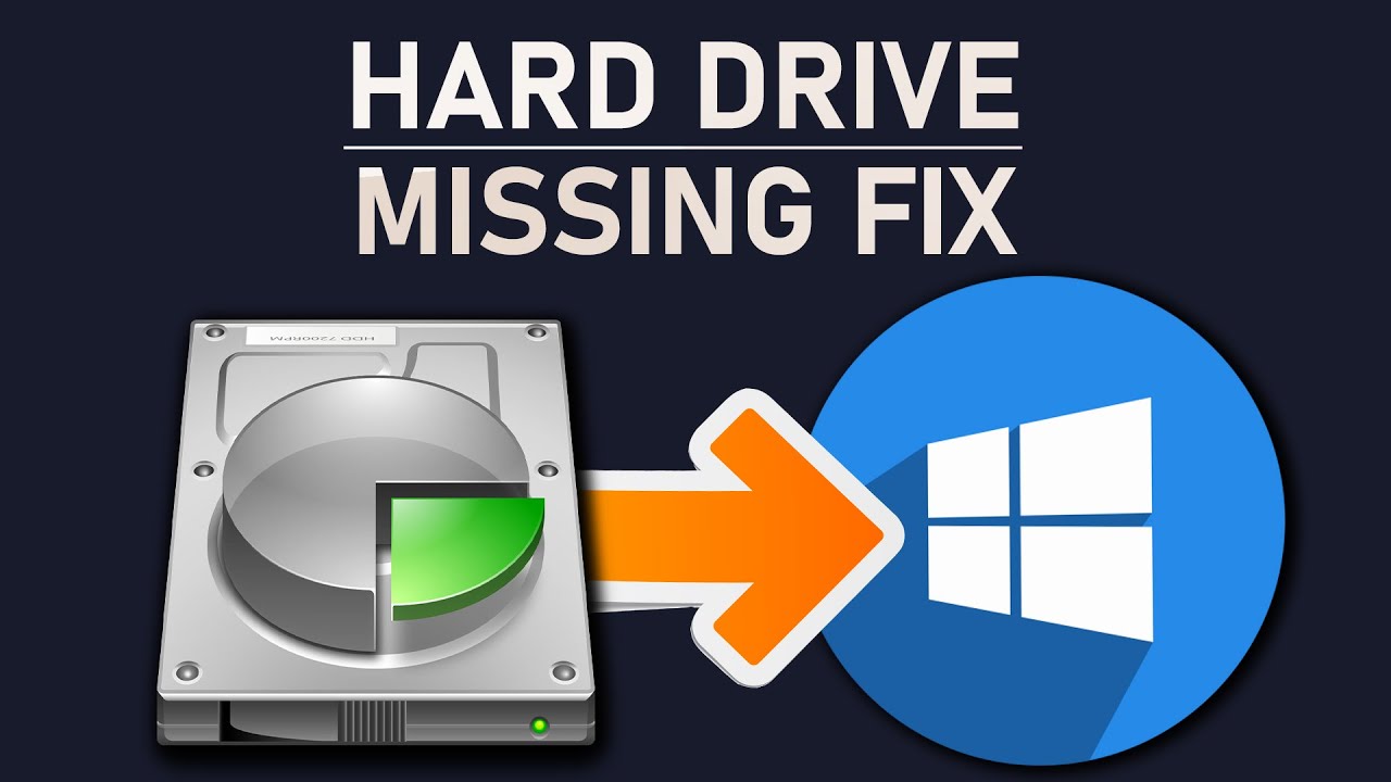 How To Fix Hard Drive Not Showing / Missing on Windows 10 - YouTube