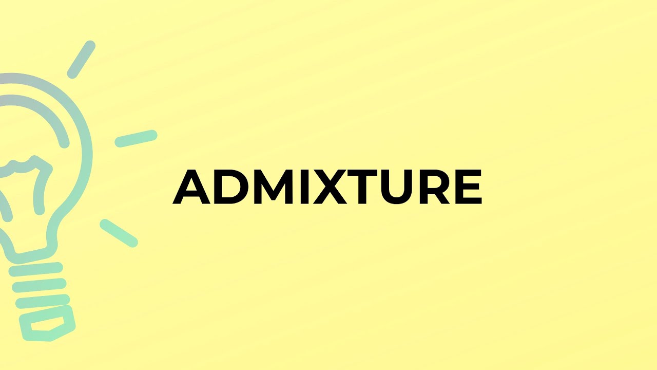 What is the meaning of the word ADMIXTURE? - YouTube