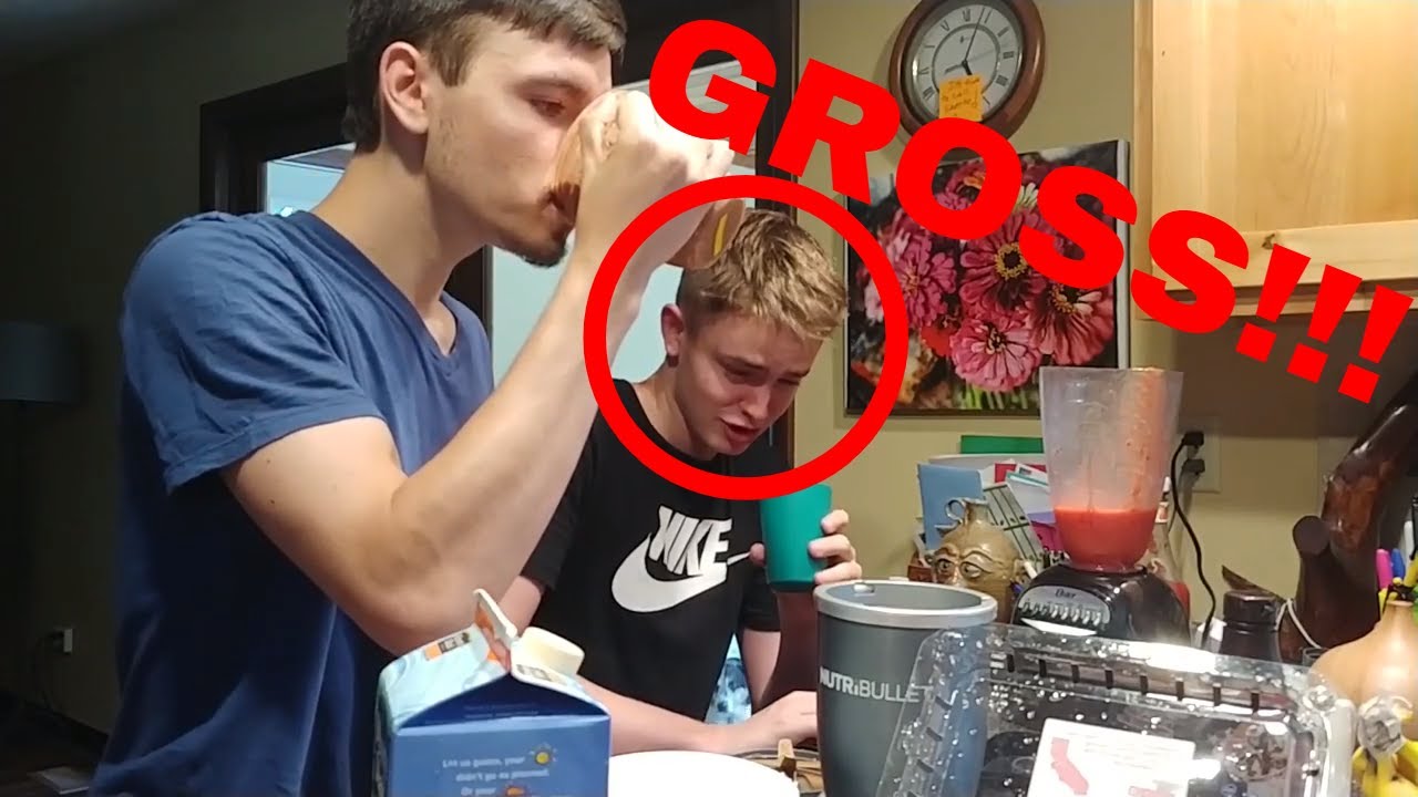 GROSS SMOOTHIE CHALLENGE!!! - YouTube