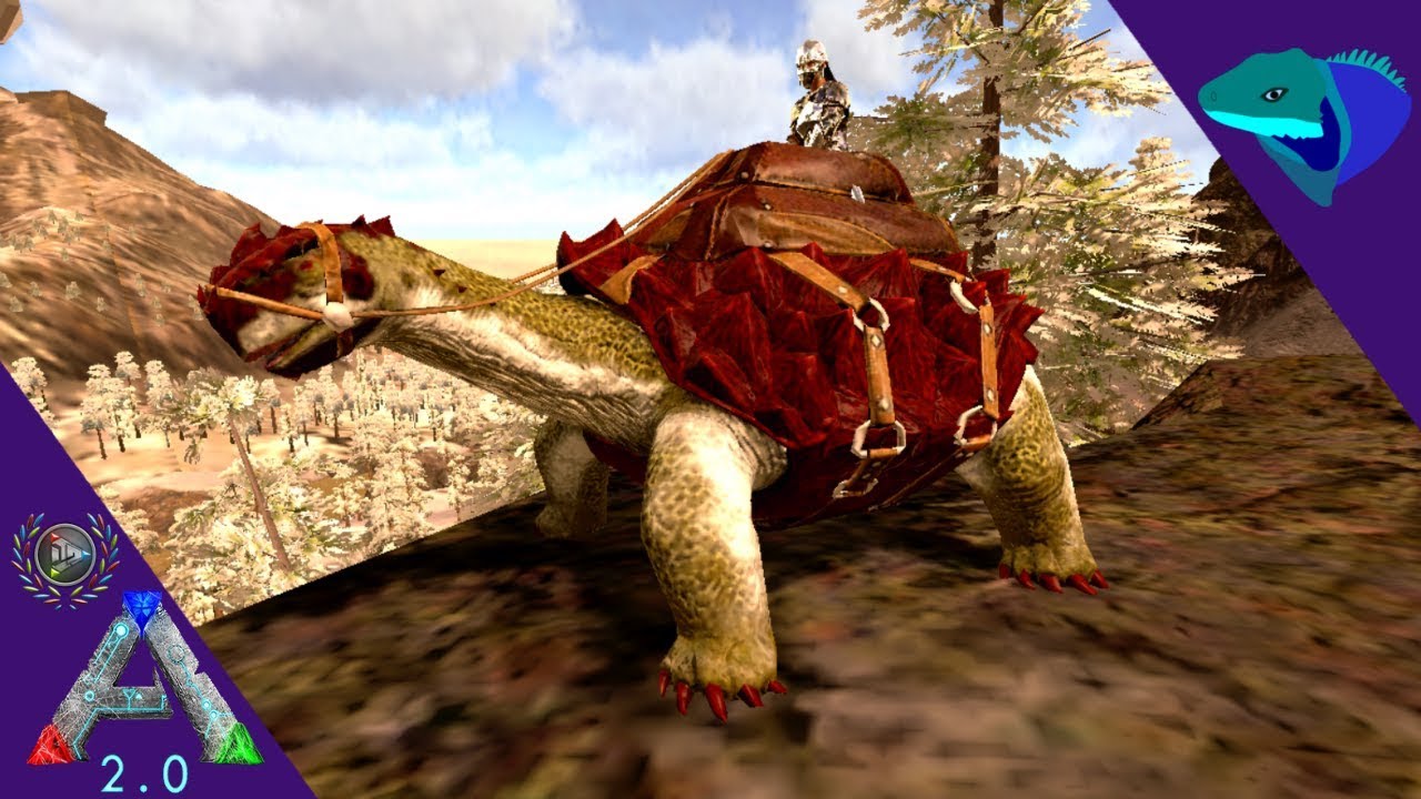 TURTLE IS A TANK! 600K HEALTH ASCENDANT CARBONEMYS! ARK: Mobile Extras ...