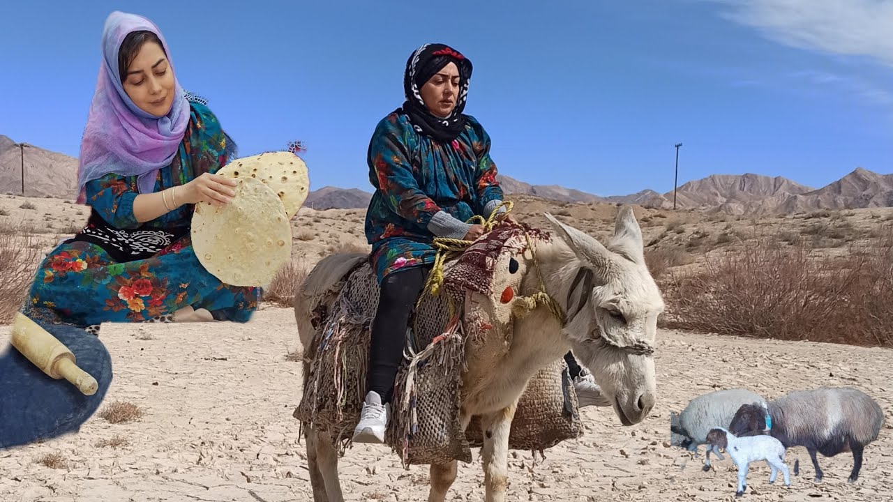 Iran Village Life: Amazing Bread Bread and Riding and Shepherd by a ...