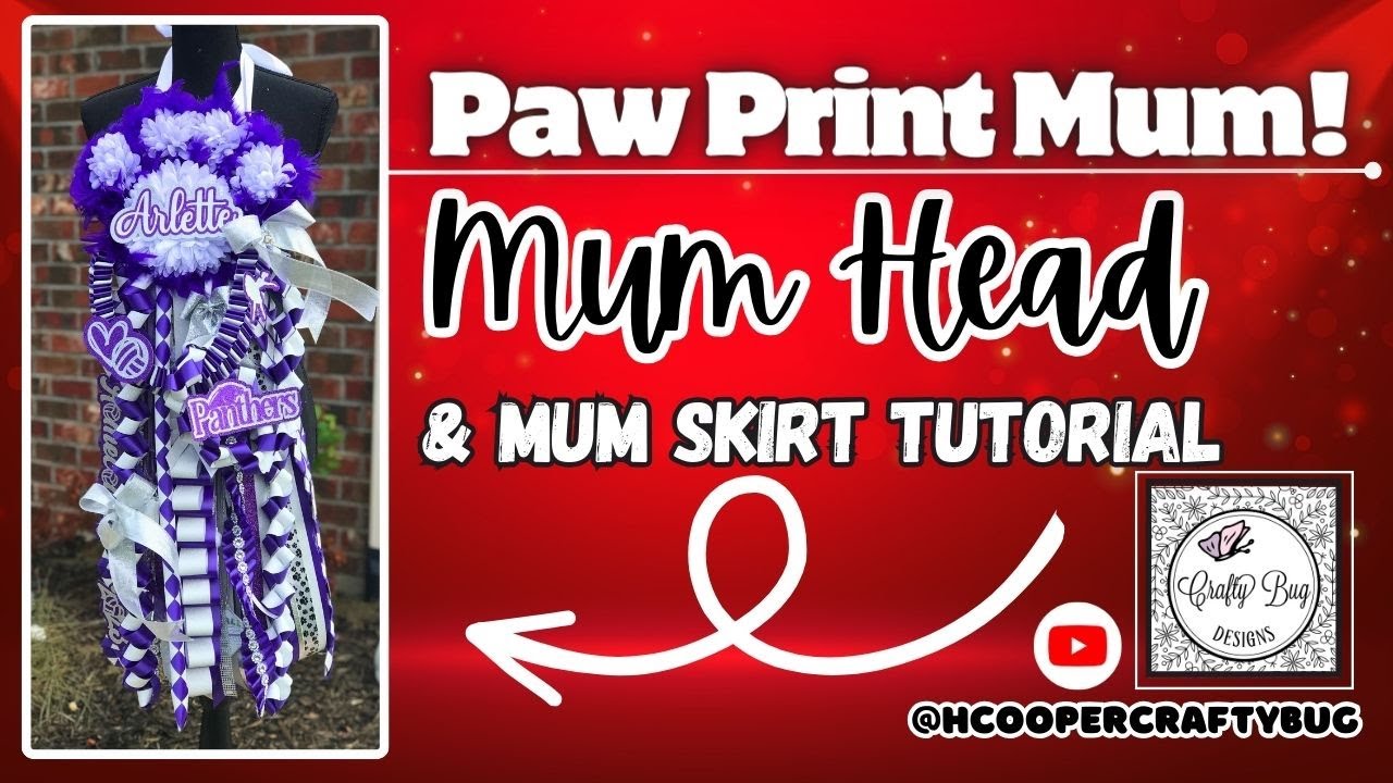 Making a PAW PRINT Mum! Mum head & skirt #homecomingmums # ...