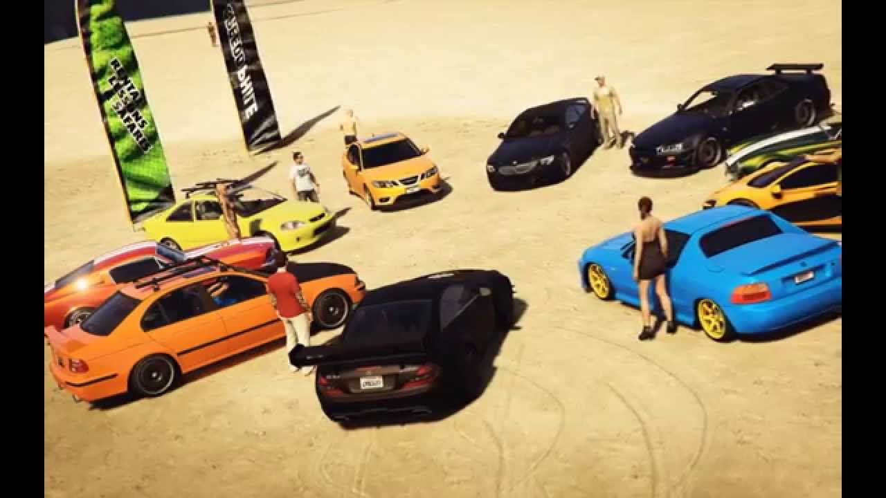 GTAV - HUCT Modded Car Meet - YouTube