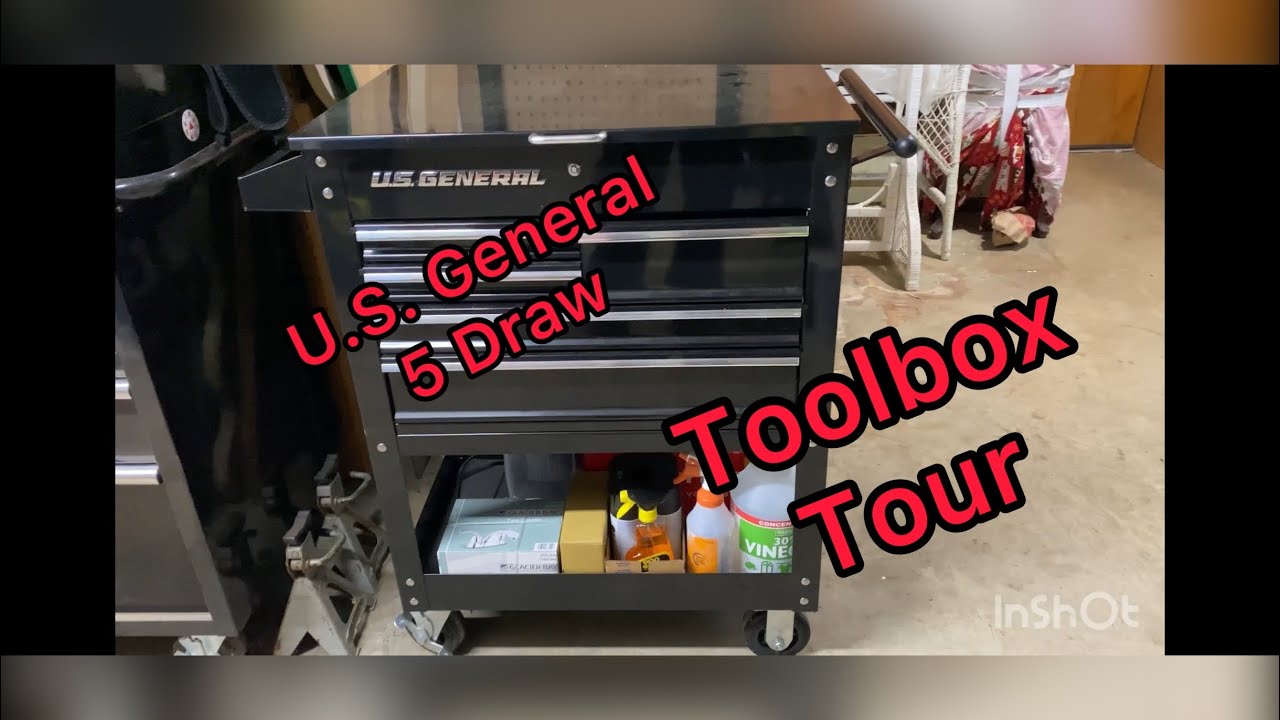 Toolbox Tour! U.S. general 5 drawer tool cart ! #usgeneral # ...