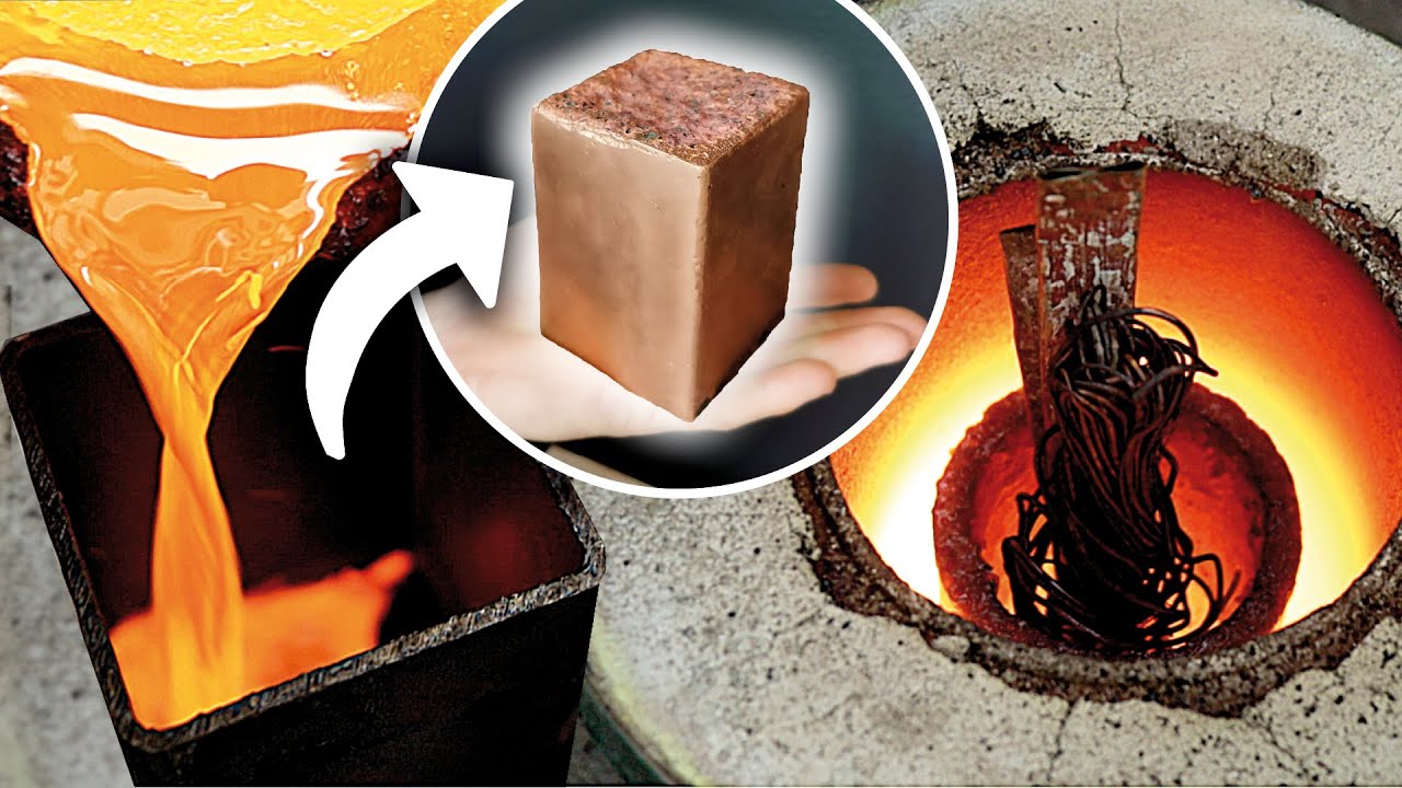 TRASH TO TREASURE | GIANT COPPER MELT DOWN | COPPER MELTING AT HOME ...