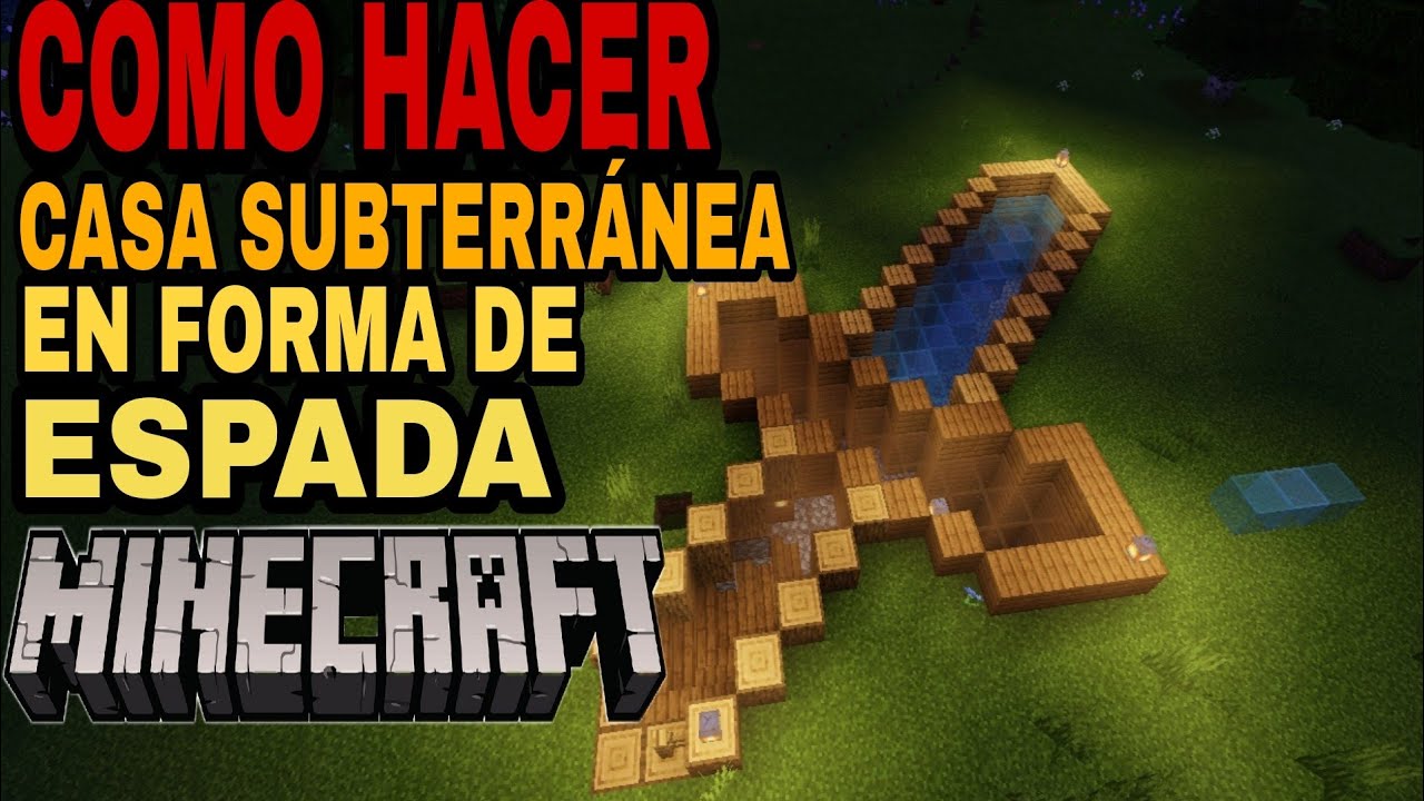 COMO HACER UNA CASA EN FORMA DE ESPADA /MINECRAFT 1.16/ TUTORIAL - YouTube