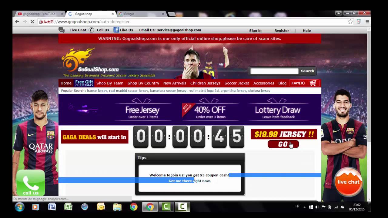 Gogoalshop Obtenir Le Mailot de votre equipe préférer gratuitement - YouTube