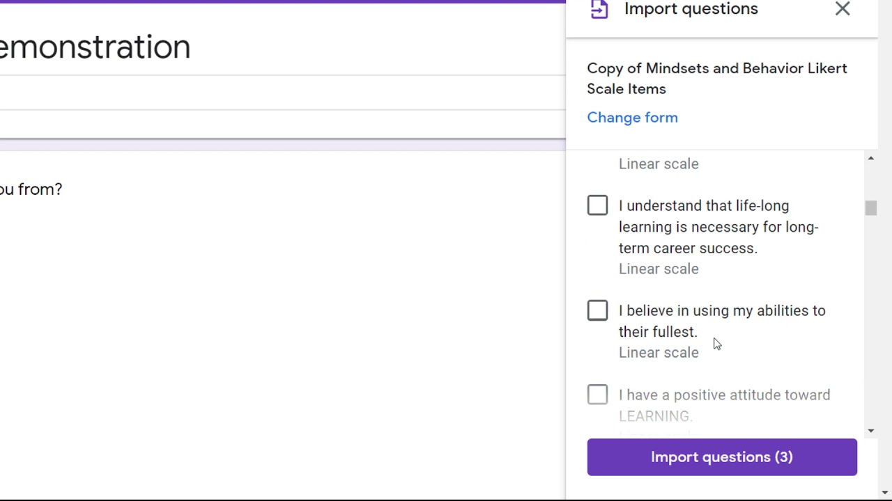 Use a test bank in google forms - YouTube