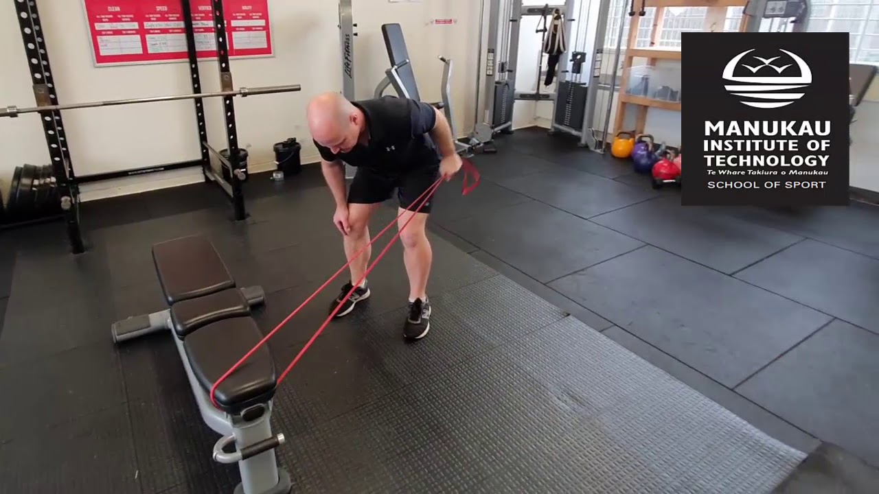 Standing Band Tricep Kickback - YouTube