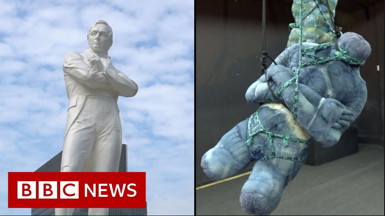 The artist cutting off the head of a British colonialist - BBC News ...