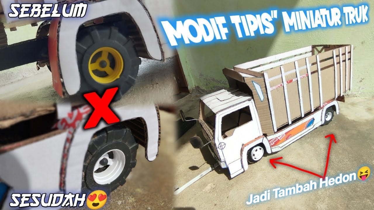 MODIF TIPIS-TIPIS MINIATUR TRUK ISUZU ELF || MINIATUR TRUK JADI TAMBAH ...