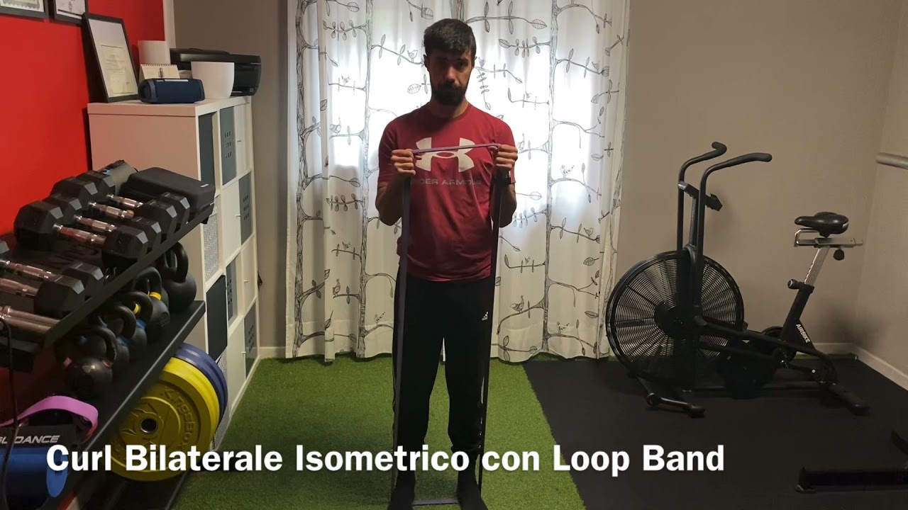 Curl Bilaterale Isometrico con Loop Band - YouTube