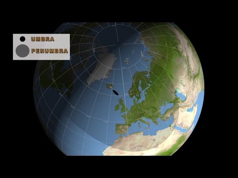 Solar Eclipse over Europe on 20 March 2015